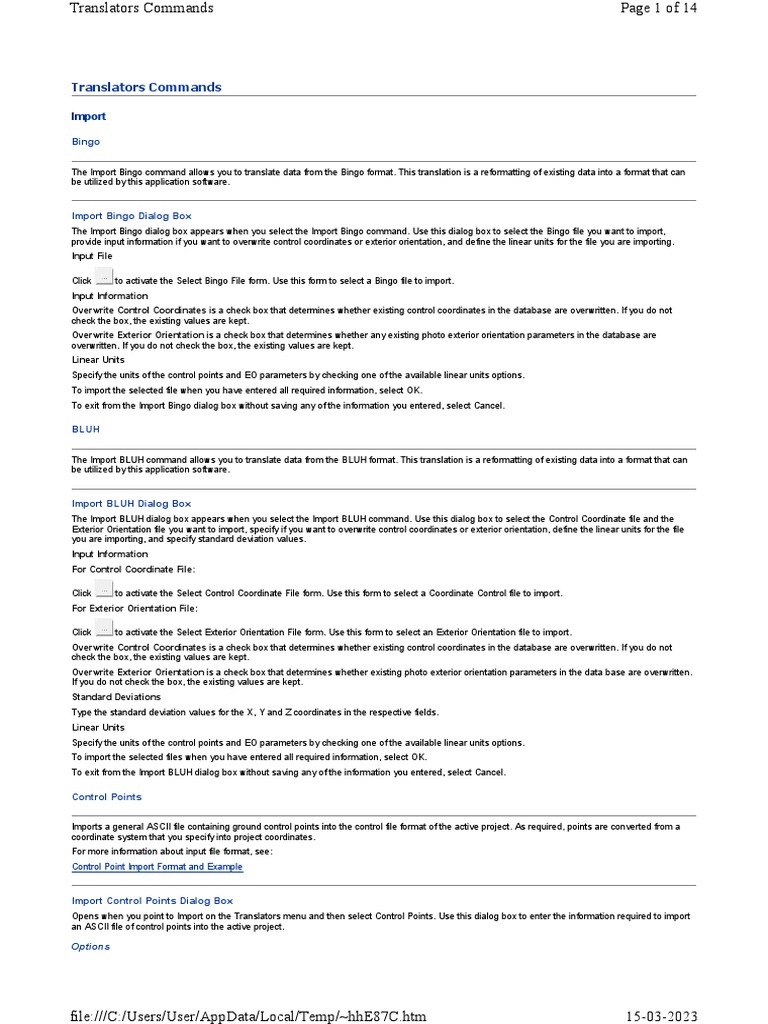 ISAT - Translators Commands | PDF | Inertial Navigation System ... ISAT - Translators Commands | PDF | Inertial Navigation System ...