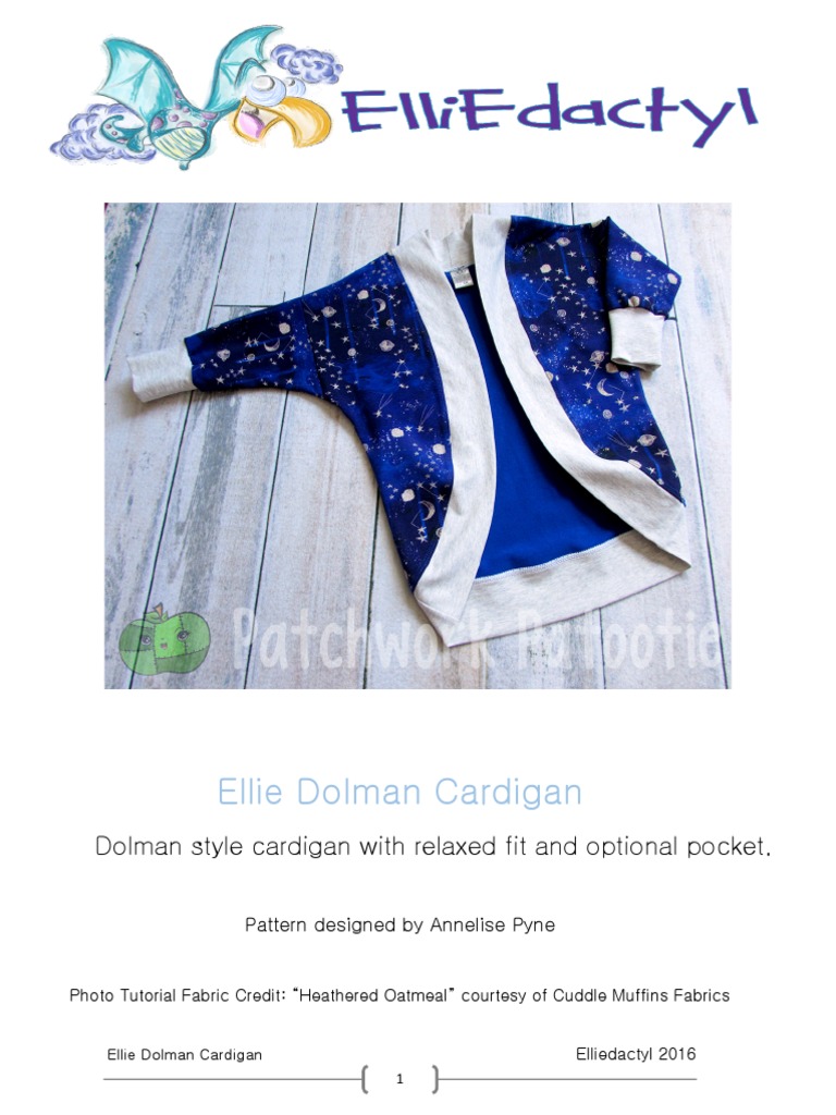Ellie Dolman Cardigan Tutorial | PDF | Seam (Sewing) | Knitting