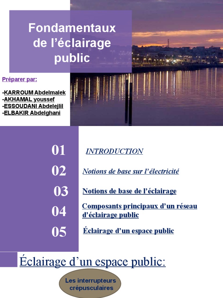 Fondamentaux de L'éclairage Public: Préparer Par | PDF