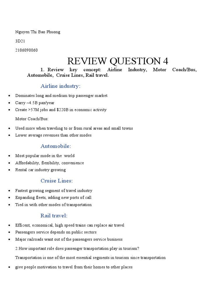 Review Question 4 | PDF