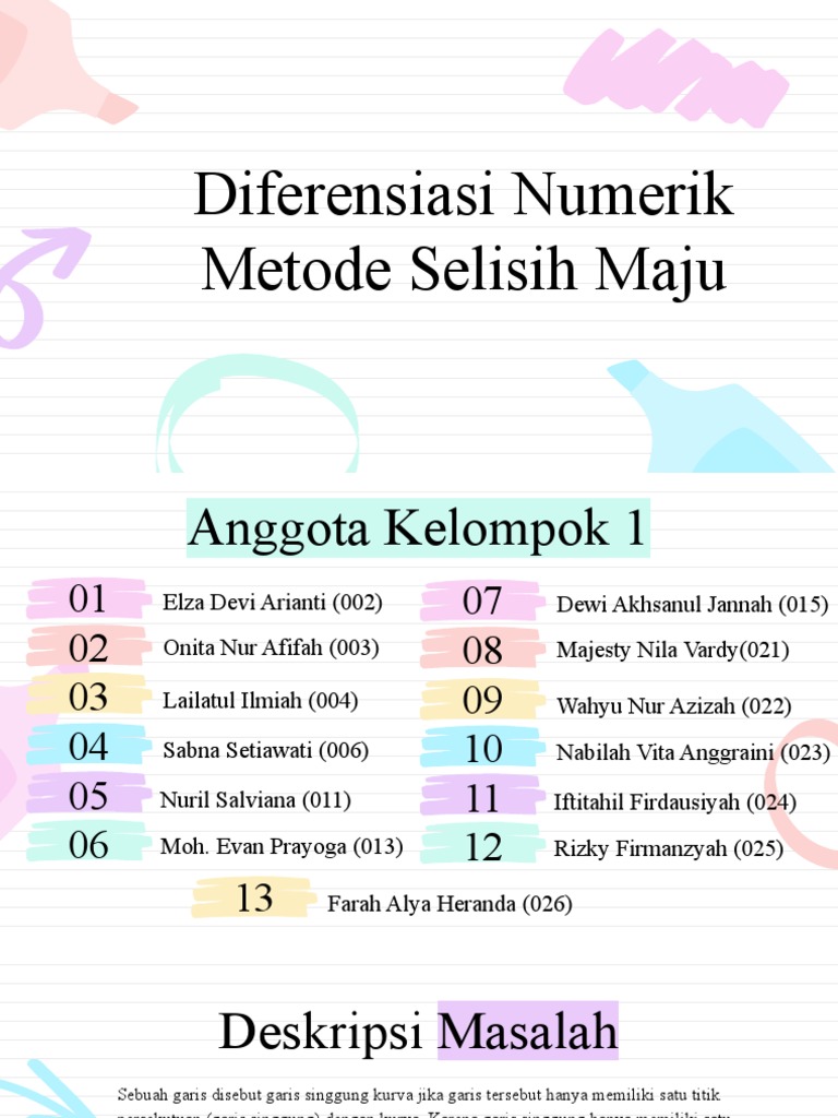 Metode Selisih Maju dalam Diferensiasi | PDF