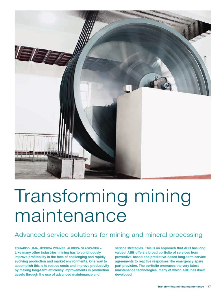 Transforming Mining Maintenance | PDF | Automation | Computer Science