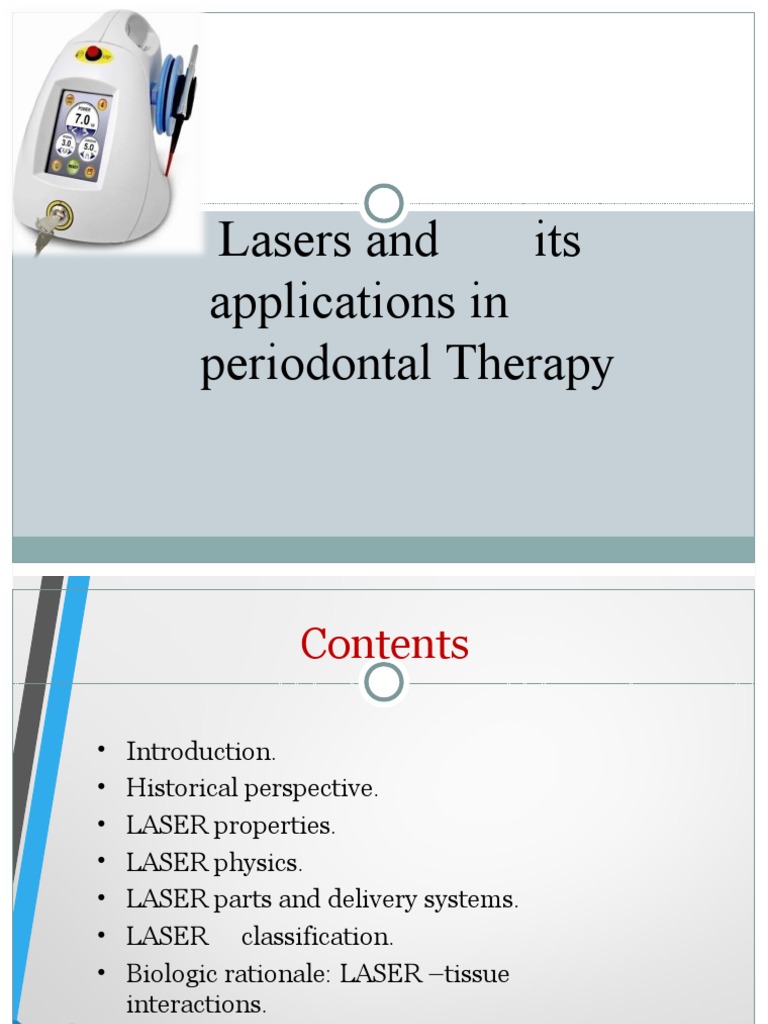 Lasers and Its Application in Periodontal Therapy | PDF | Laser ...