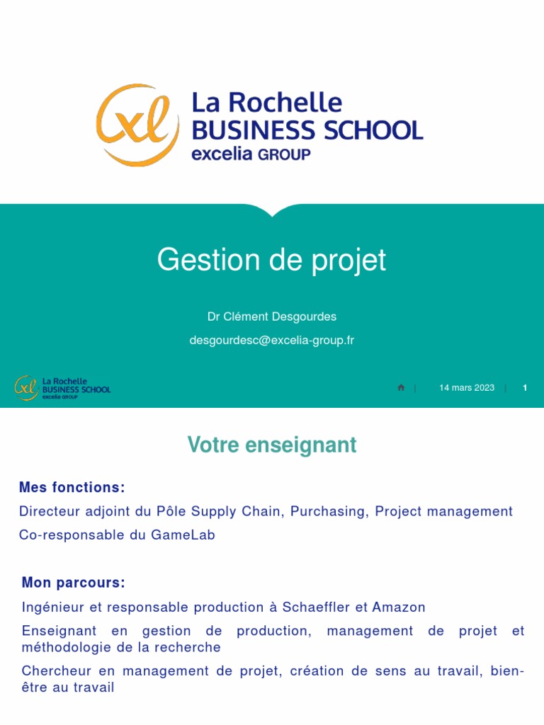 Introduction à la gestion de projet | PDF | Gestion de projet | Partie prenante
