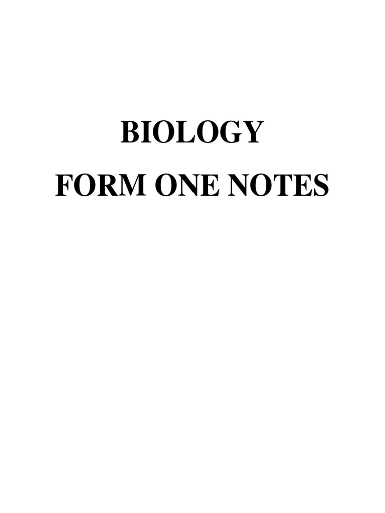 Biology Form One Notes | Download Free PDF | Senses