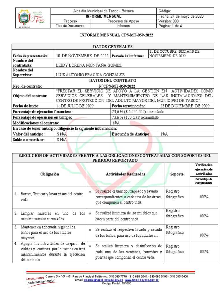 Informe Mensual | PDF