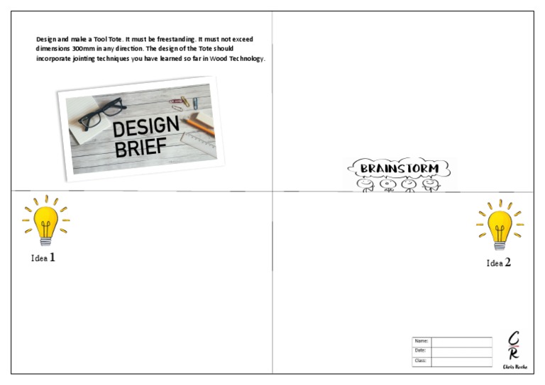 Wood Tech: Design a Tool Tote | PDF