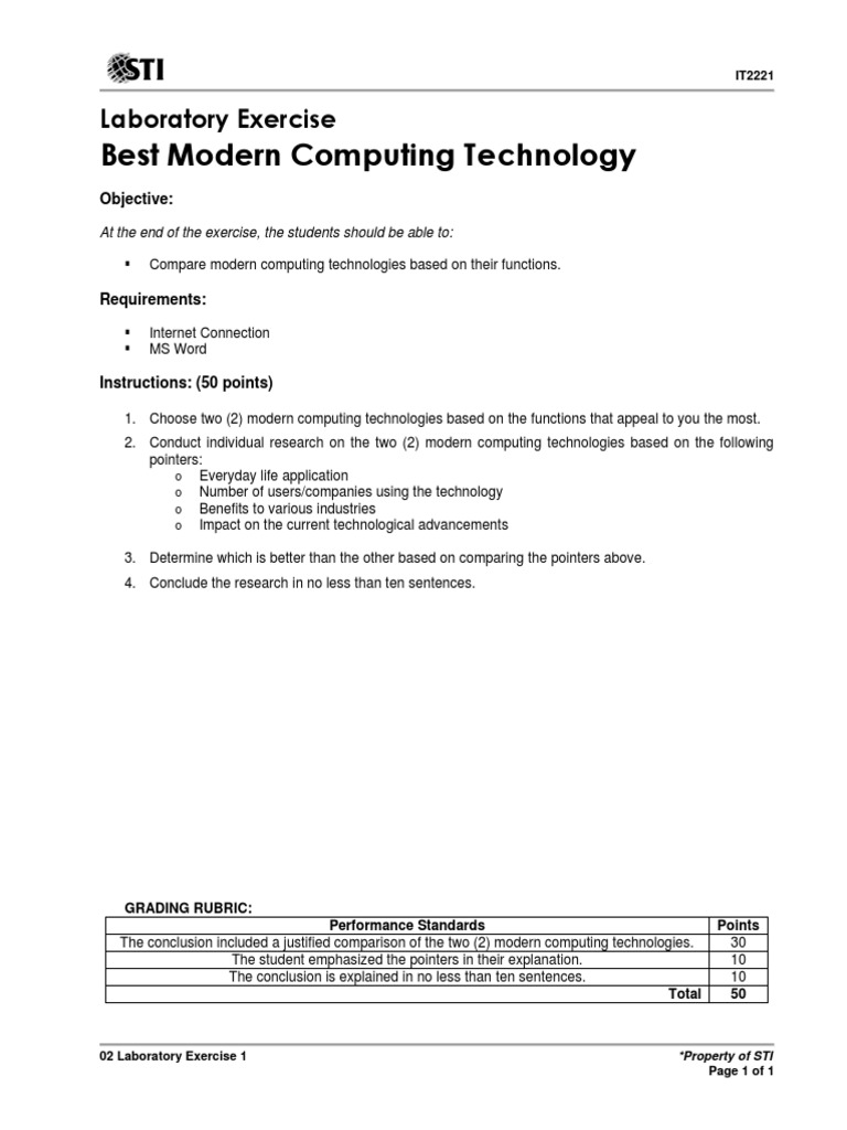 02 Laboratory Exercise 1 | PDF