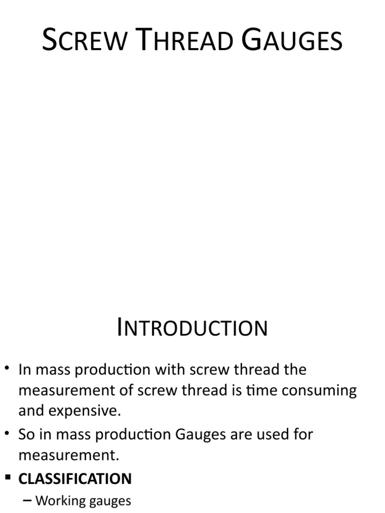 Understanding Screw Thread Gauges | PDF
