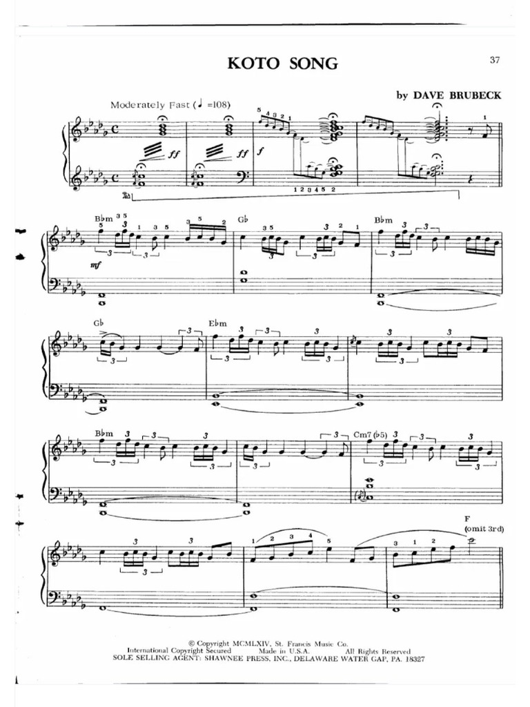 Koto Song Dave Brubeck | PDF