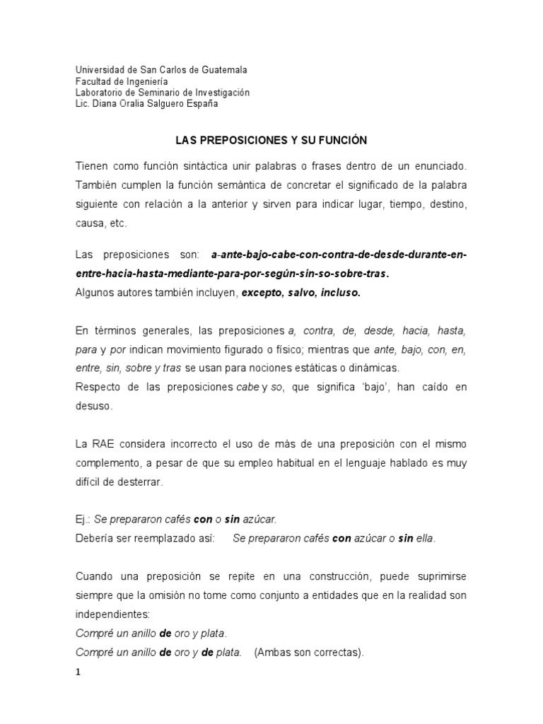 Preposiciones Y Conjunciones Nexos Pdf Ciencia Cognitiva Lingüística