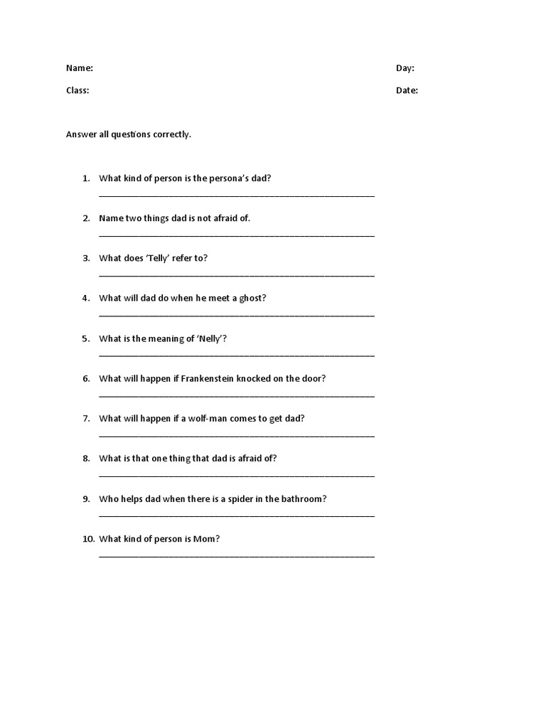 My Hero Worksheet | PDF