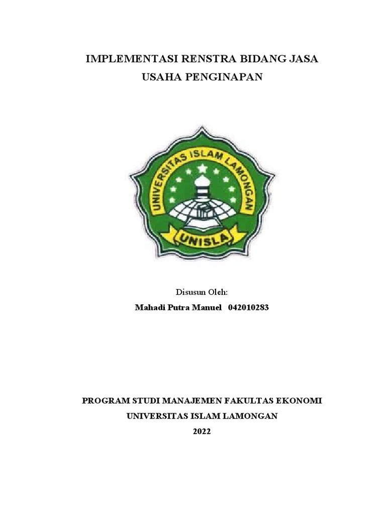Implementasi Renstra Bidang Jasa | PDF