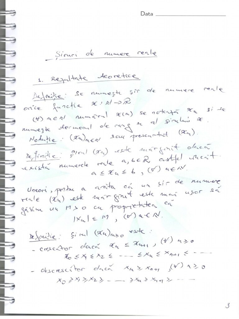 Analiza Matematica - Seminar 1 | PDF