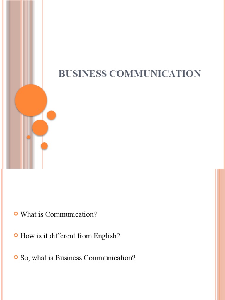 Contemporary Business Communication | PDF | Communication | Nonverbal ...