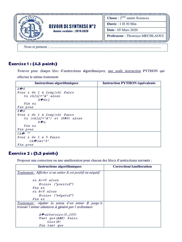 Algorithmes et Python pour Débutants | PDF | Python (Langage de ...