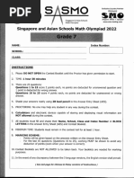 Past Papers 2019 SASMO G7 | PDF | Numbers | Vertex (Graph Theory)