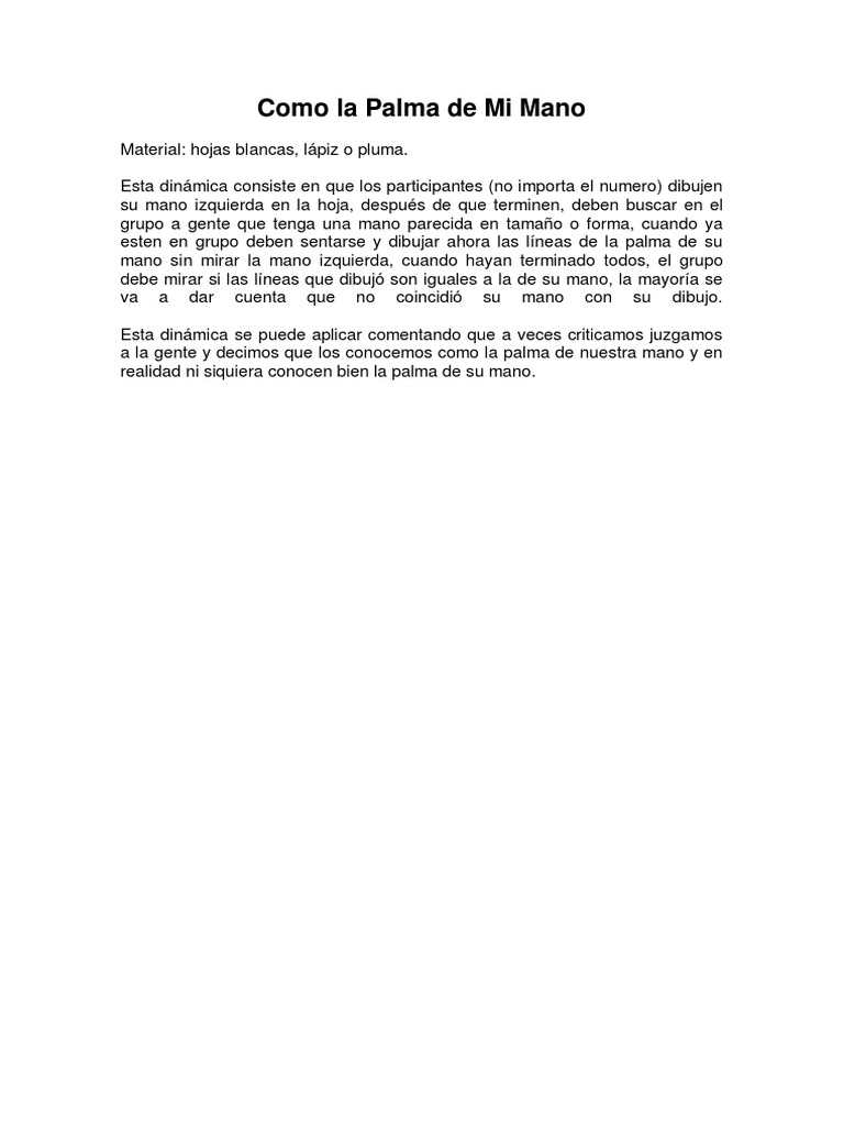 Como La Palma de Mi Mano | PDF