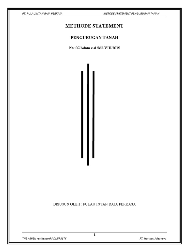 Methode Statement Pelaksanaan Pengurugan Tanah | PDF