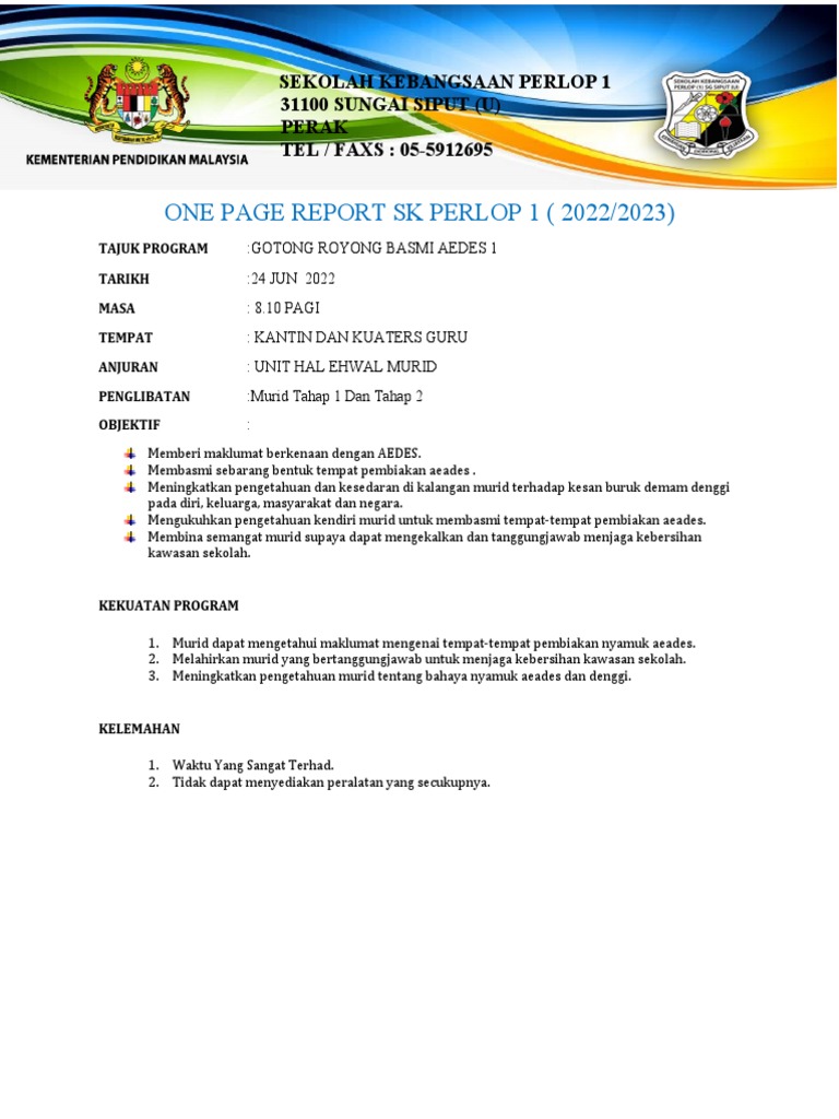 Laporan Oppr Gotong Royong 1 | PDF