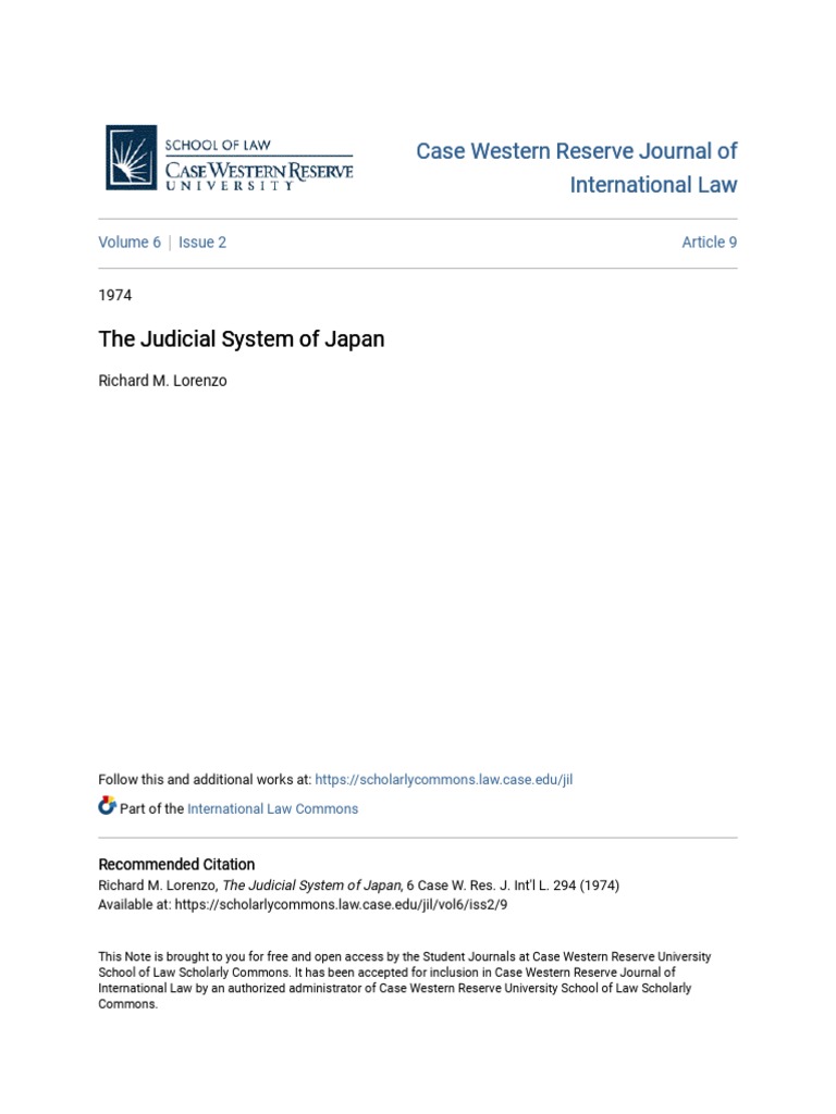 The Judicial System of Japan The Judicial System of Japan | PDF ...