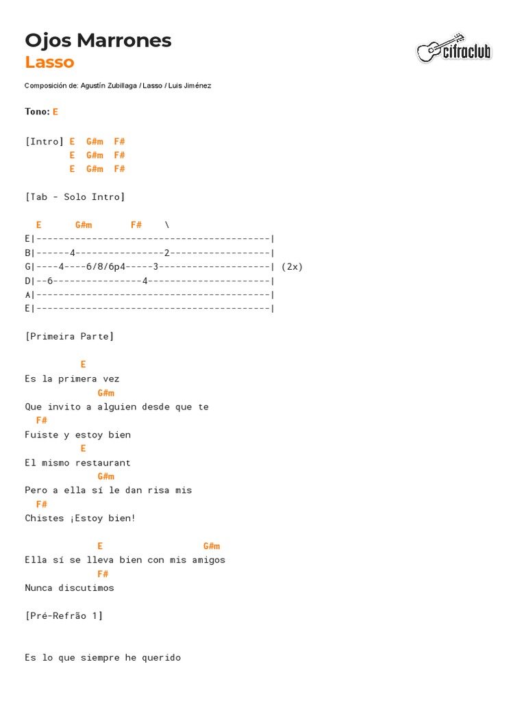 Ojos Marrones: Lasso | PDF