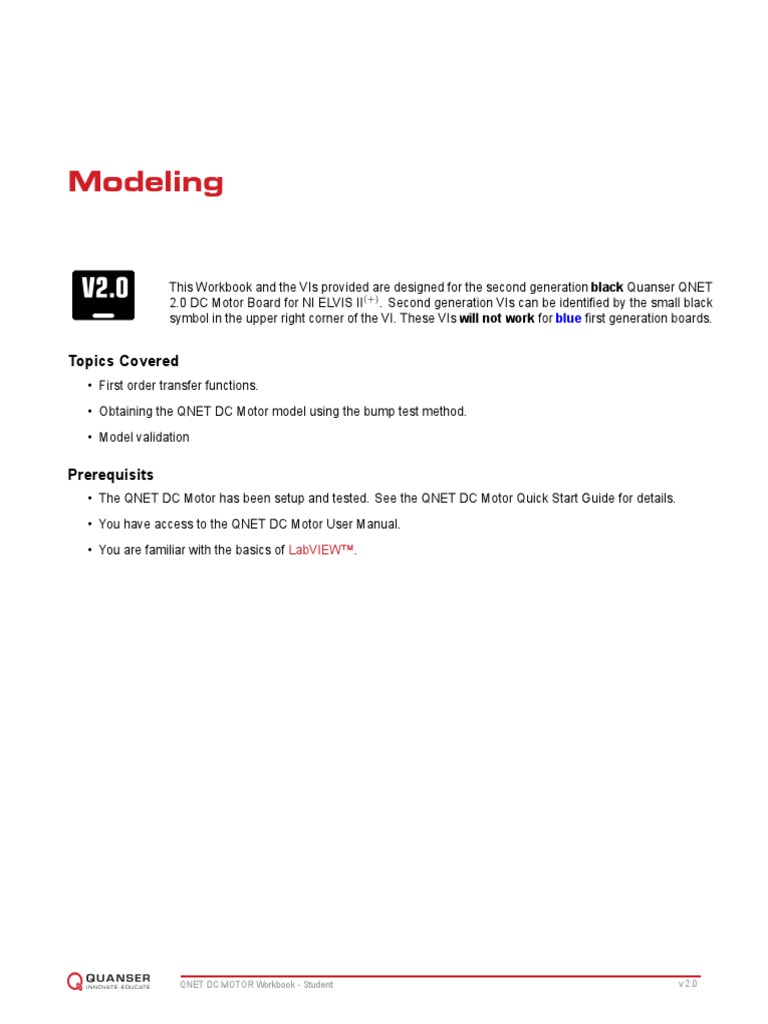 DC Motor Modeling (Student) | PDF | Simulation | Electric Motor