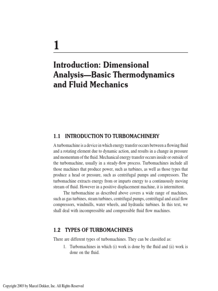 Introduction: Dimensional Analysis-Basic Thermodynamics and Fluid ...