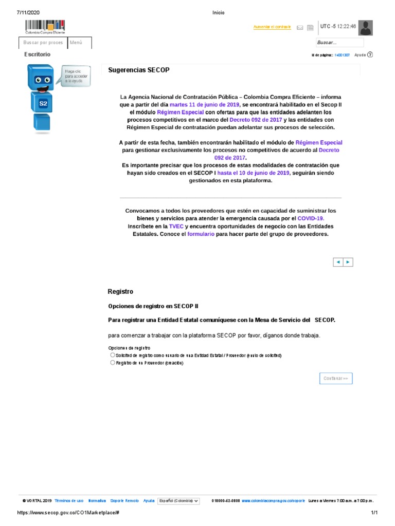 Certificado Secop Ii | PDF