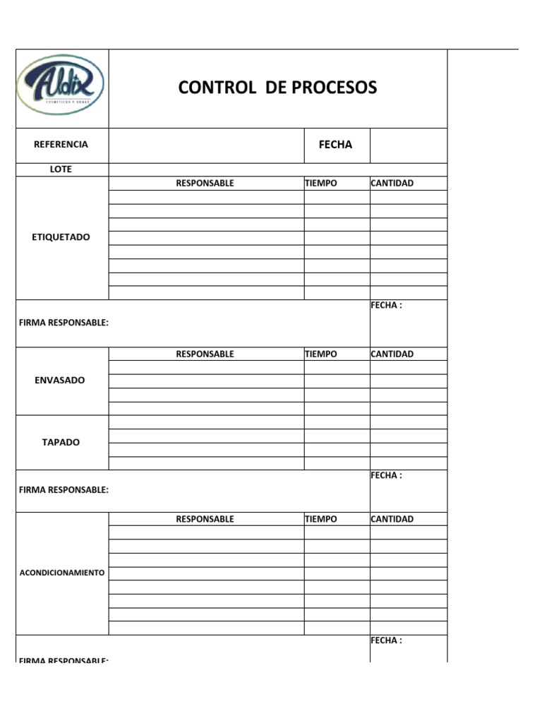 Control de Procesos: Fecha | PDF