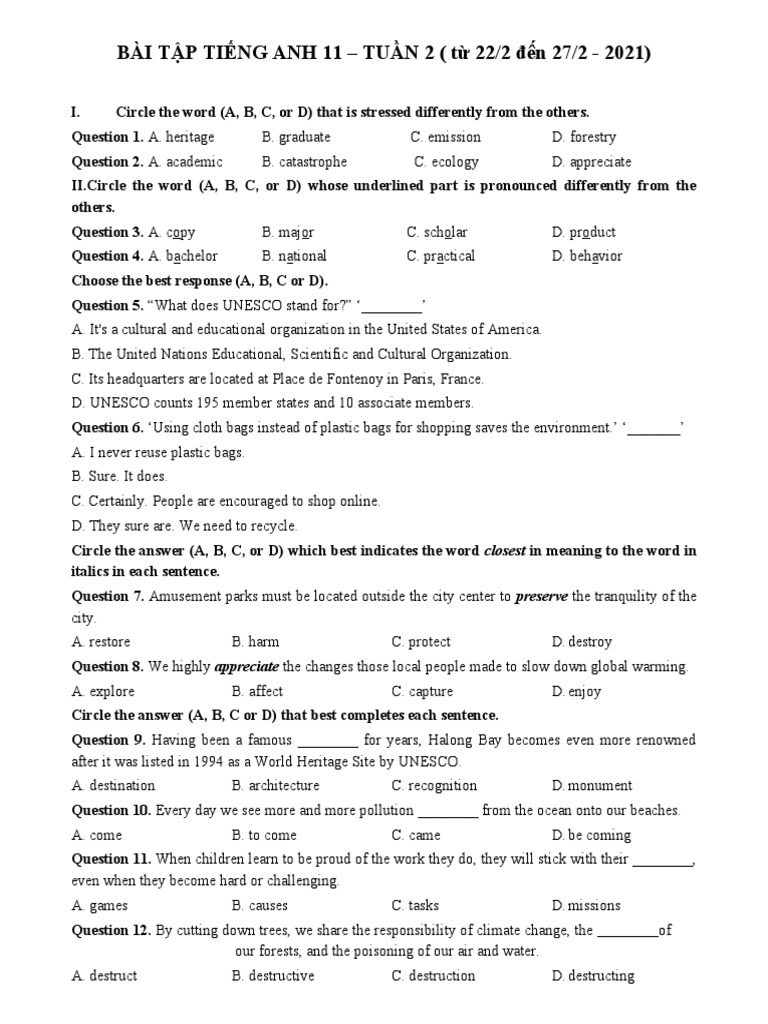 Tuan 22-Anh-11 | PDF | Natural Environment | Environment