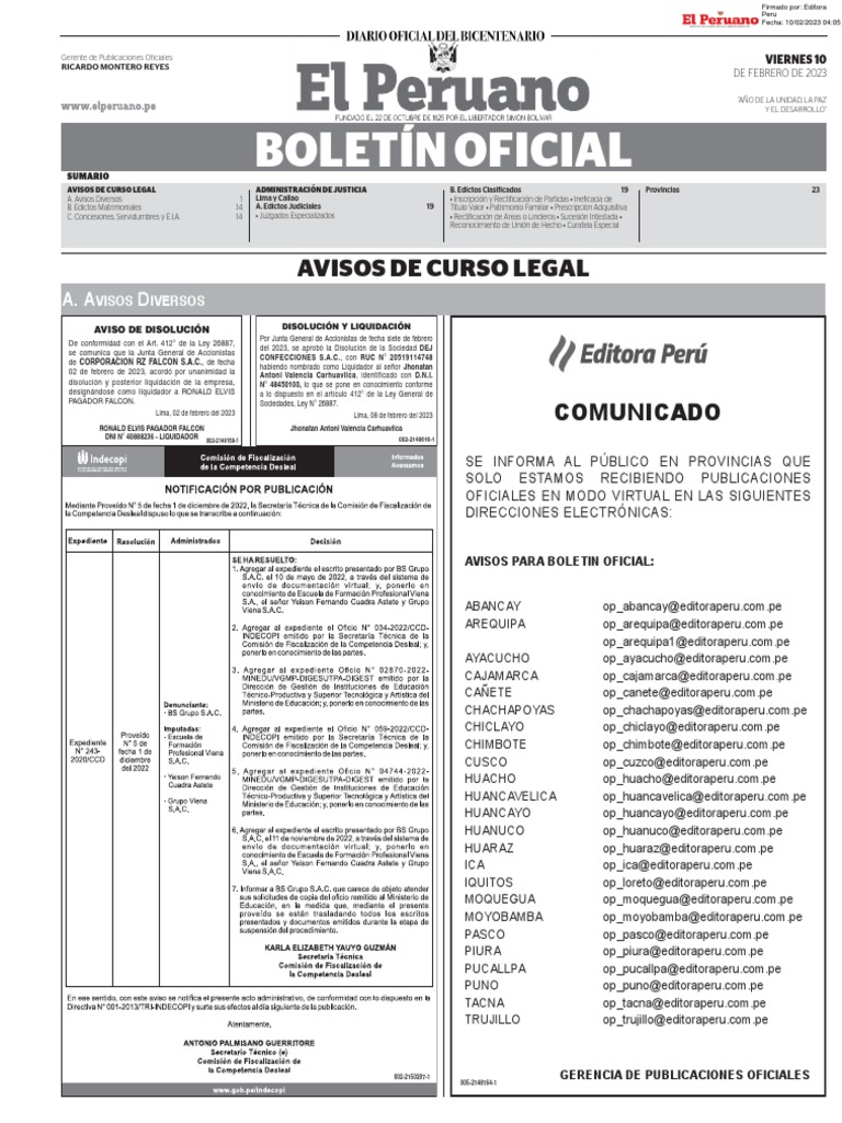 DIARIO EL PERUANO | PDF | aduana | Perú