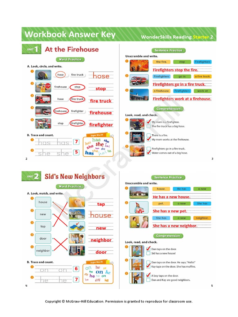 Wonder Skills WorkBook Answer Key - Starter 2 | PDF | Plants