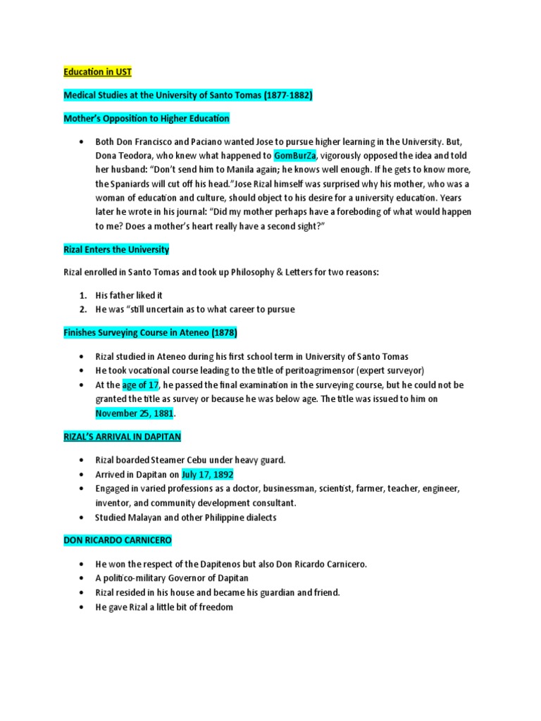 Rizal Midterm | PDF | Philippines