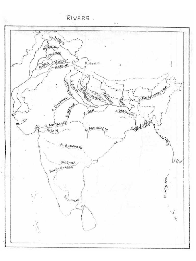 Indian Maps Labelling ICSE Geogarphy Class 10 | PDF