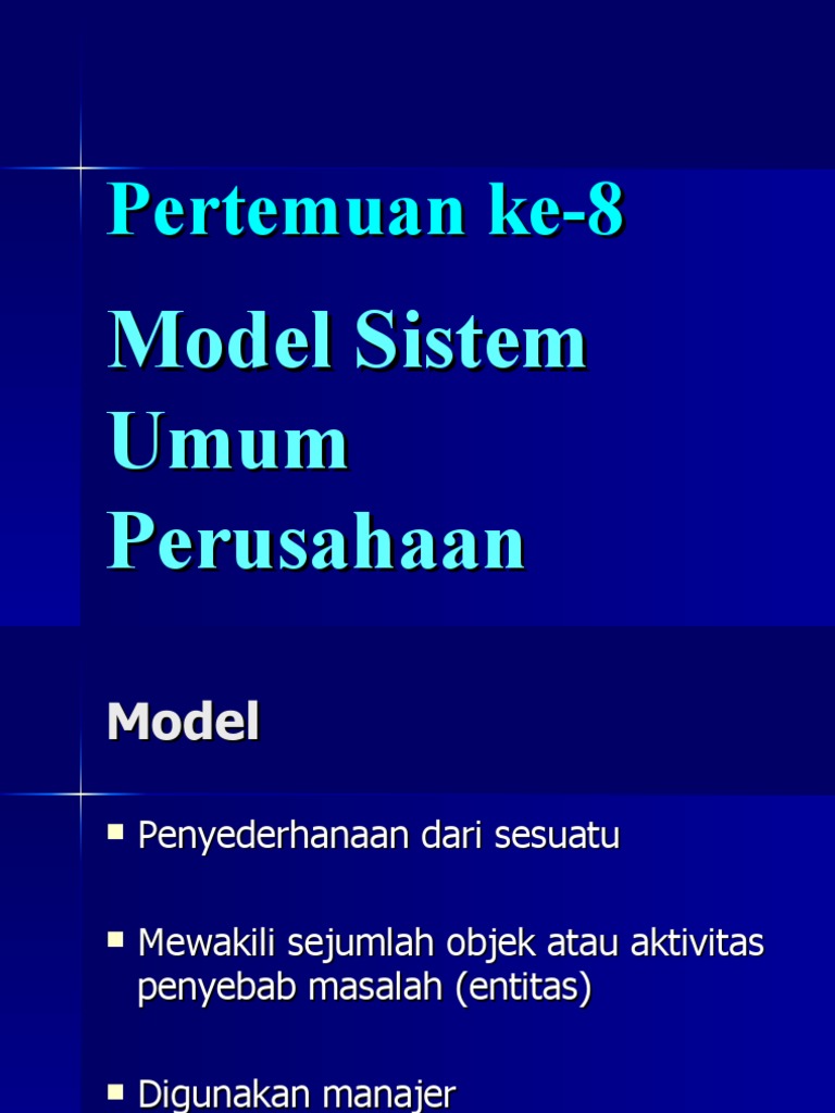 Model Sistem untuk Manajer | PDF