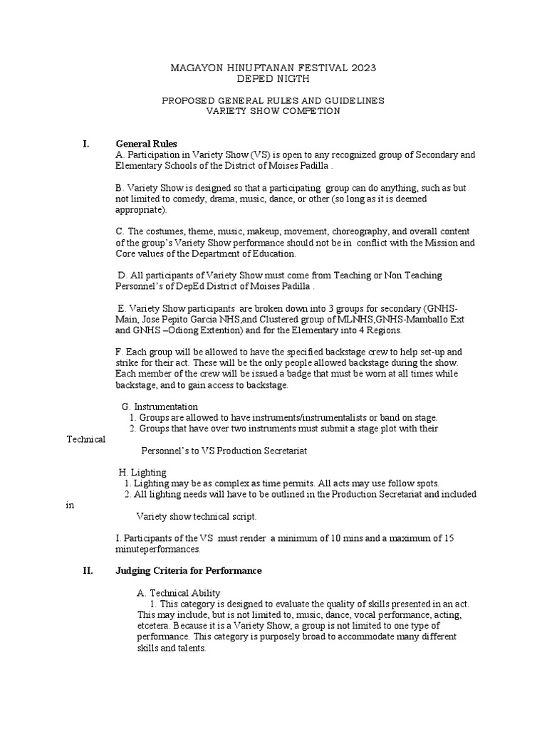 MAGAYON HINUPTANAN FESTIVAL 2023-DepEd Night | PDF | Entertainment