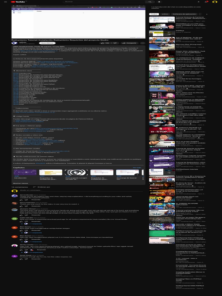 Radsystems Tutorial-Instalación Radsystems Requisitos Del Proyecto Studio - YouTube | PDF ...