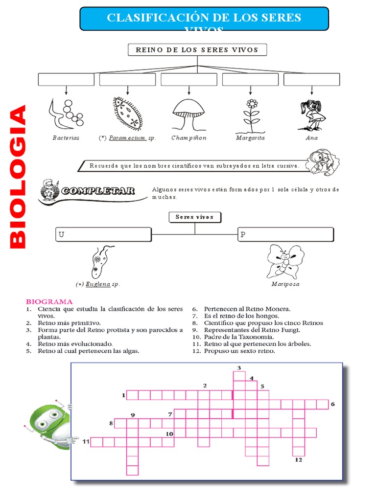 Clasificacion de Los Seres Vivos para Cuarto de Primaria | PDF