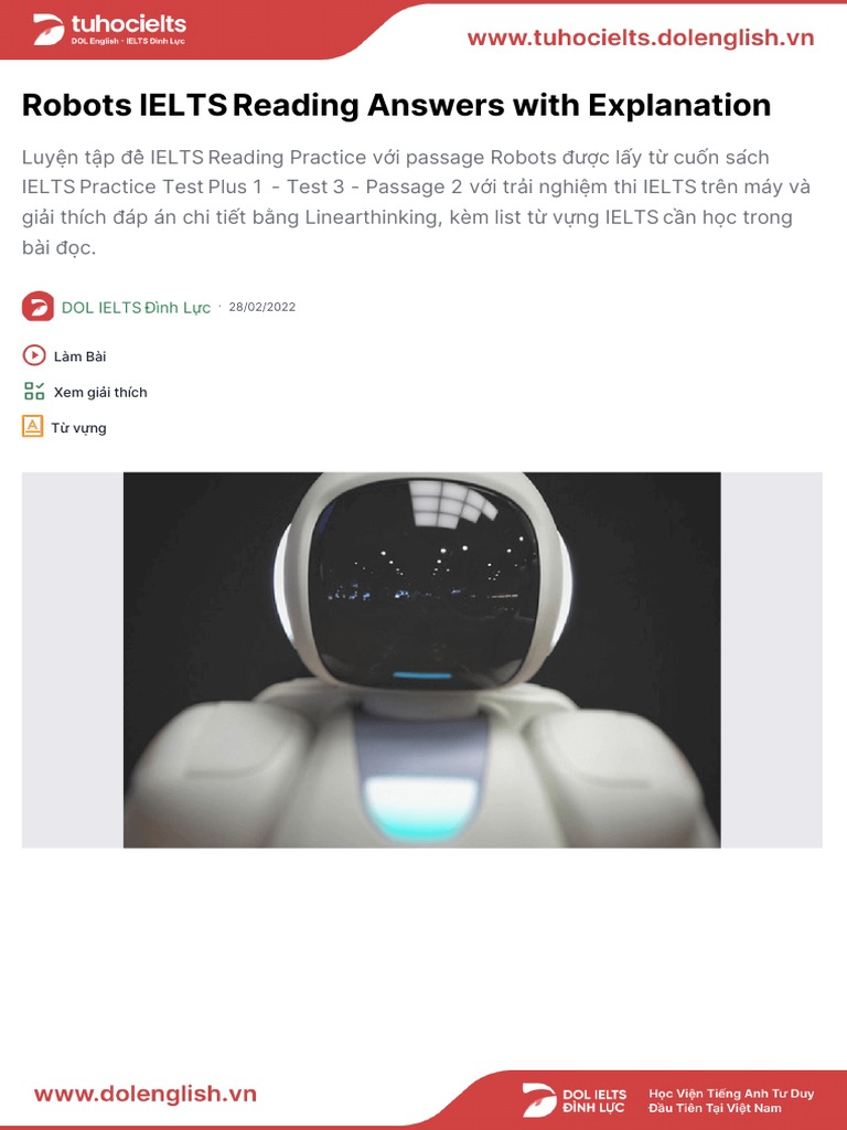 IELTS Reading: Robots and Us | PDF