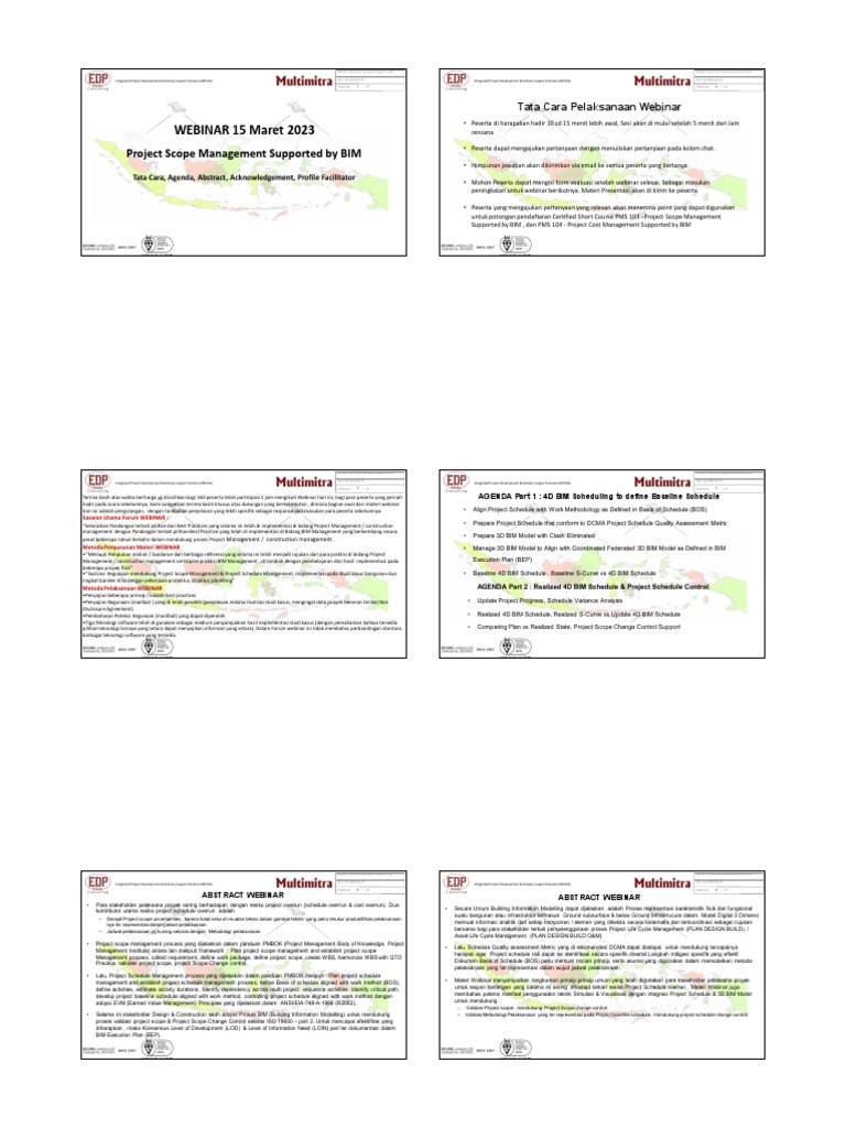 2023-03-15FA Project Scope Management Supported by BIM Handout PM Practices | PDF