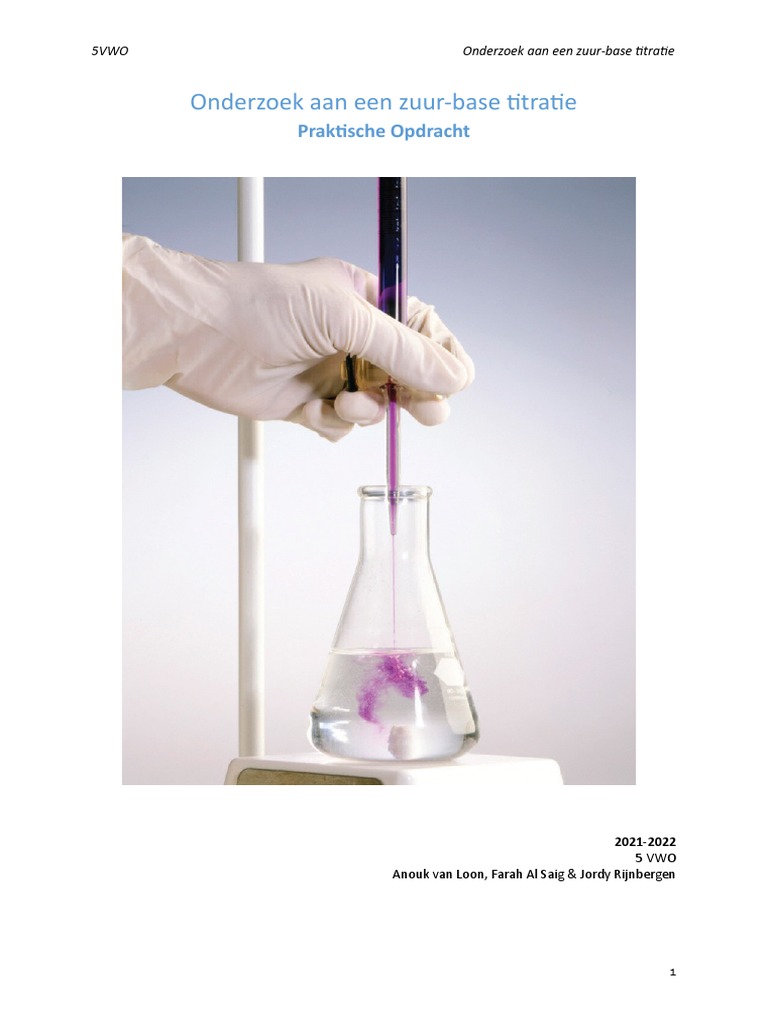 Onderzoek Aan Een Zuur-Base Titratie: Praktische Opdracht | PDF