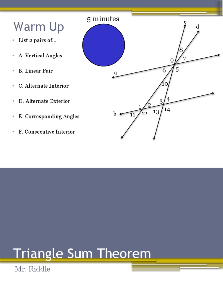 Lesson - 1 - Triangle - Sum - Theorem - and - Congruent - Triangles 3 | PDF | Triangle | Euclid