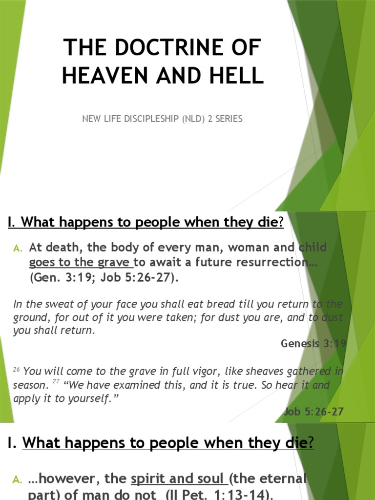 NLD2 - Doctrine of Heaven and Hell | PDF | Last Judgment | Resurrection ...