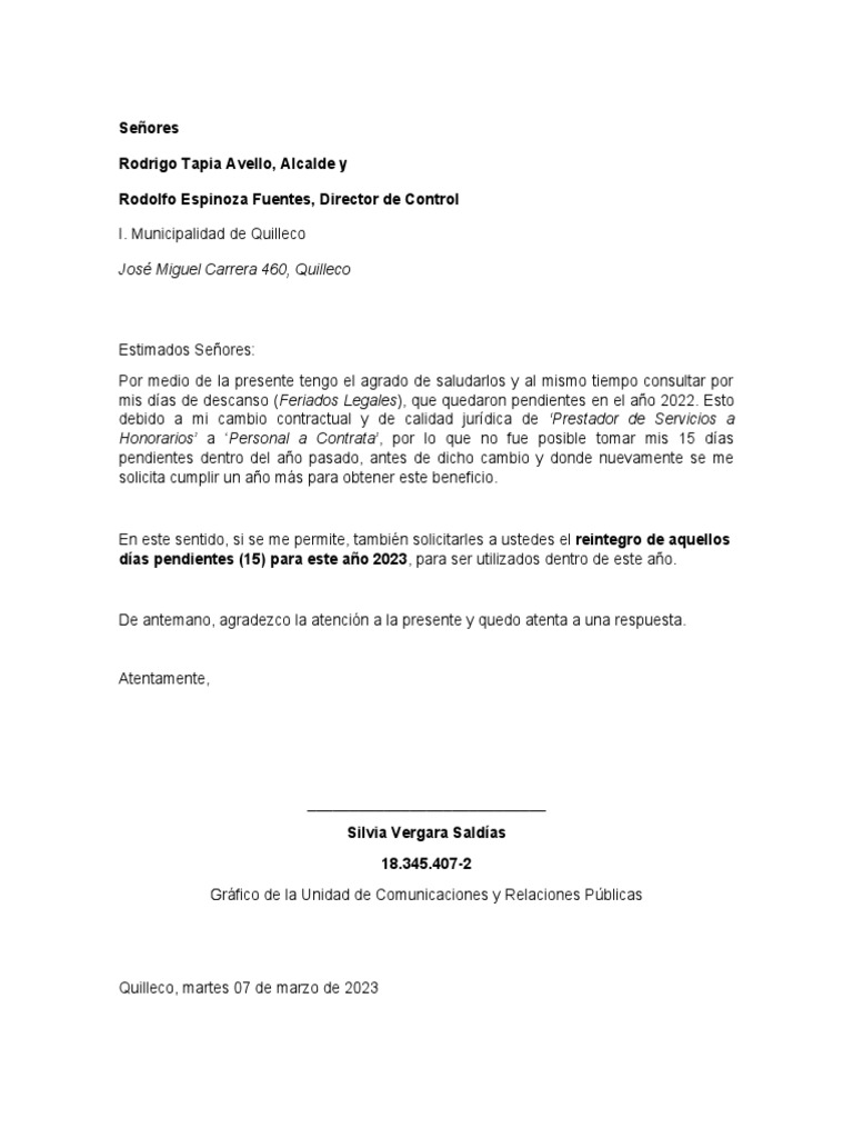 Carta Tipo | PDF
