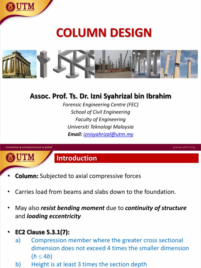 Lecture 3-Column Design | PDF | Buckling | Beam (Structure)