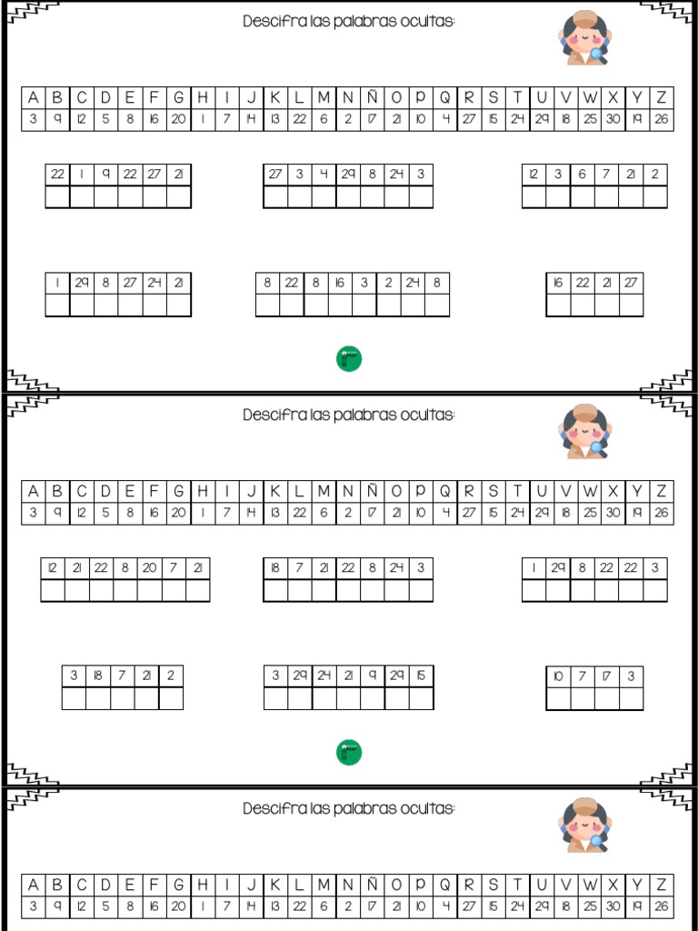 Descifrar Palabras Ocultas | PDF