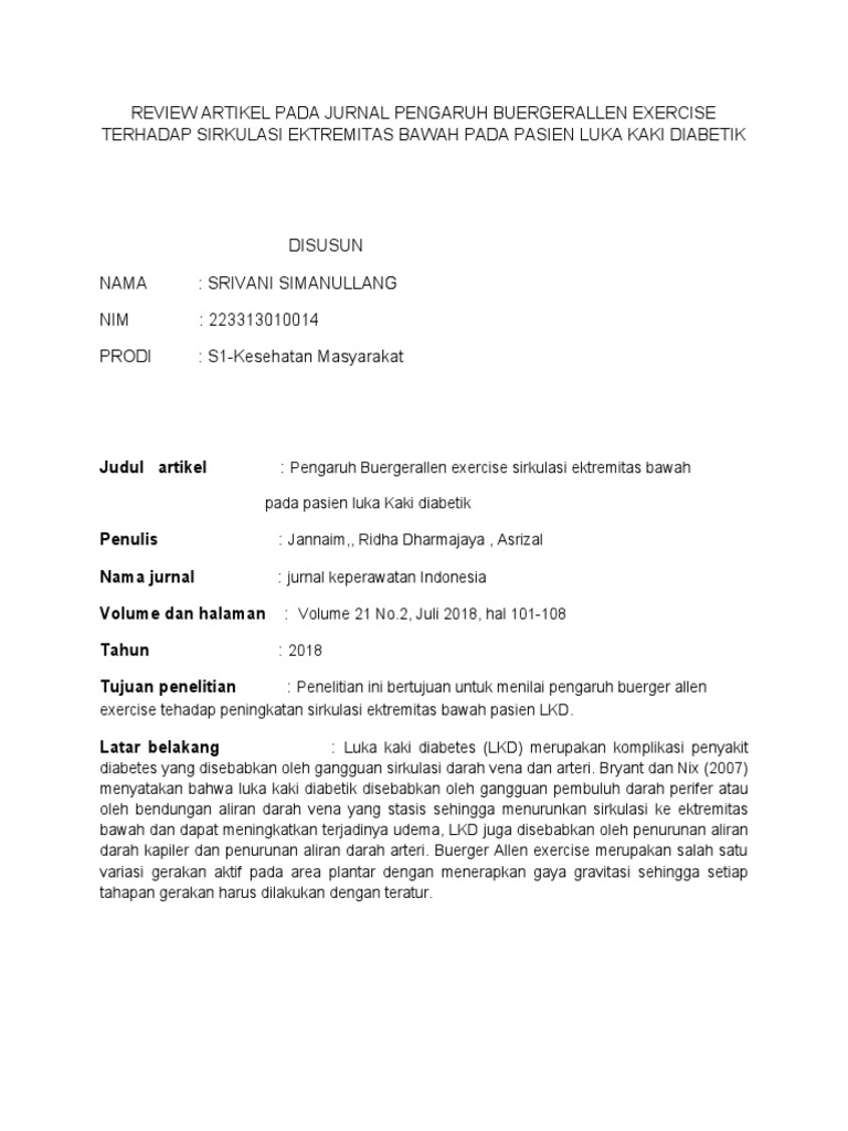 Efek Latihan Buerger Allen pada LKD | PDF