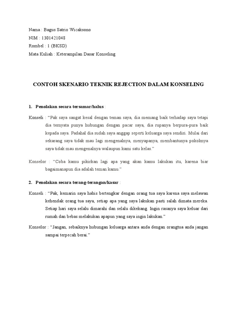 Skenario Rejection | PDF