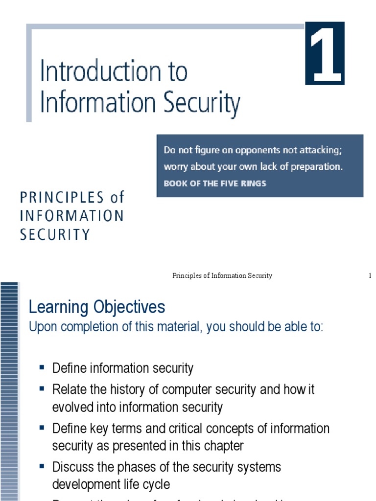 Ch01 - Introduction To Information Security | PDF | Information Security | Computer Security